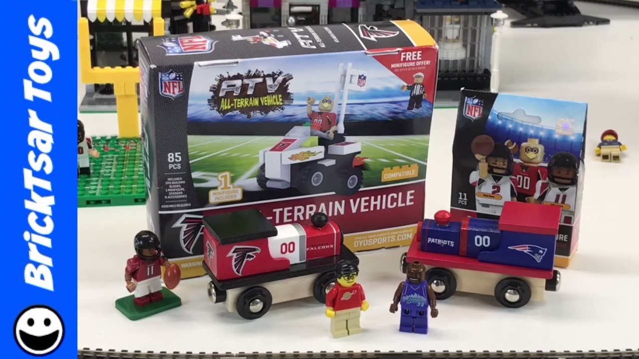 Atlanta Falcons OYO Bricks NFL Sets With Freddie - YouTube