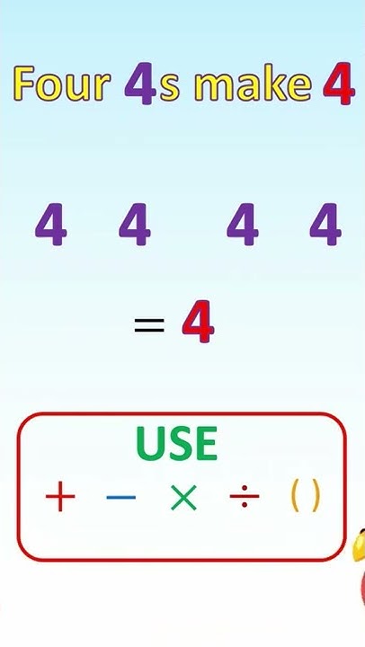 Use four 4s to make 4 😵 | Math challenge | Can you solve this ? | # ...