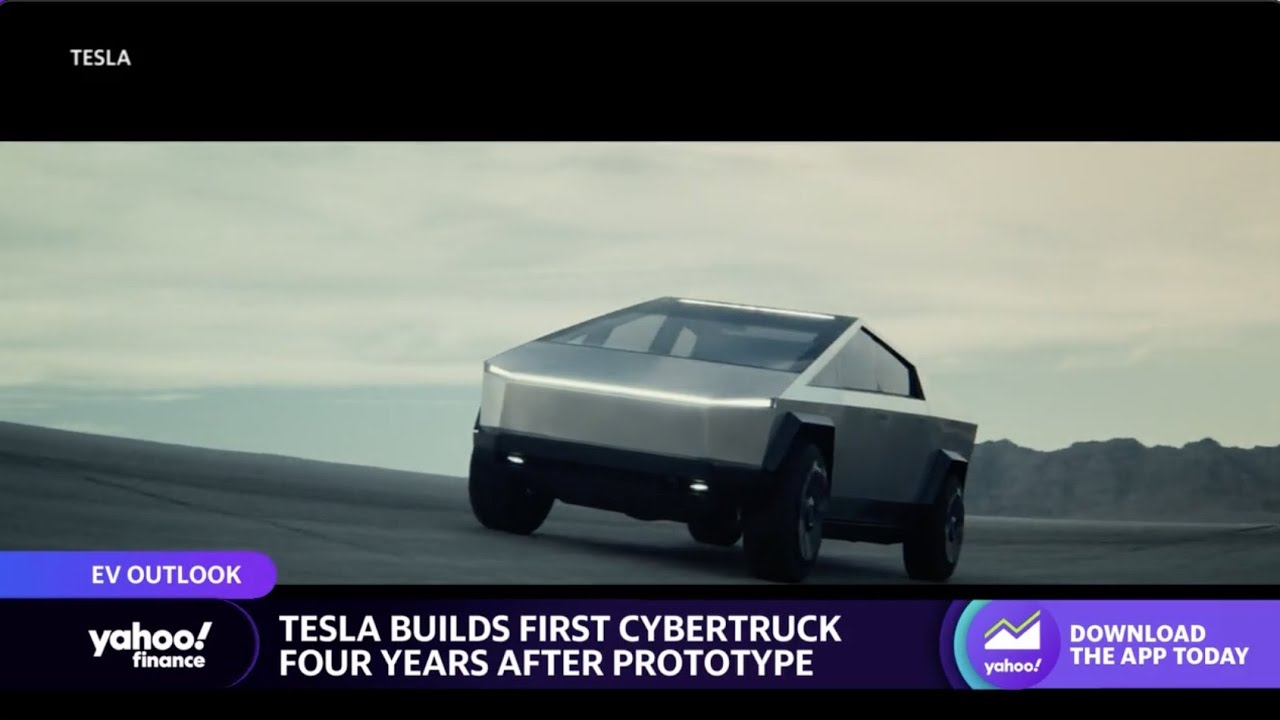 Tesla builds 1st CyberTruck four years after prototype - YouTube