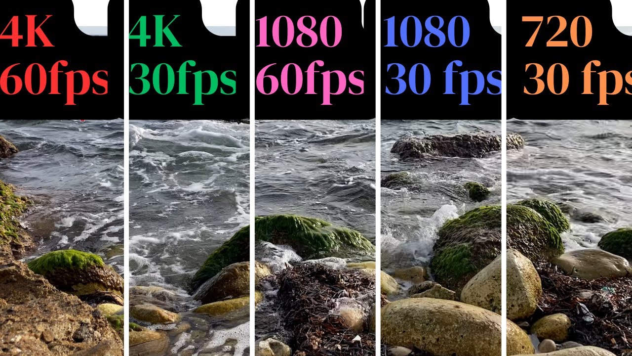 0091 - 4K vs 1080 vs 720p Side by Side at 60 and 30 fps iPhone 11 - YouTube