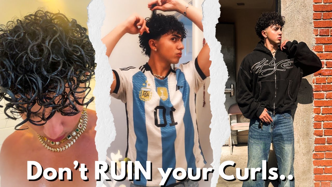 BEST Men's Morning Curly Hair Routine (Refreshing Curls CORRECTLY ...