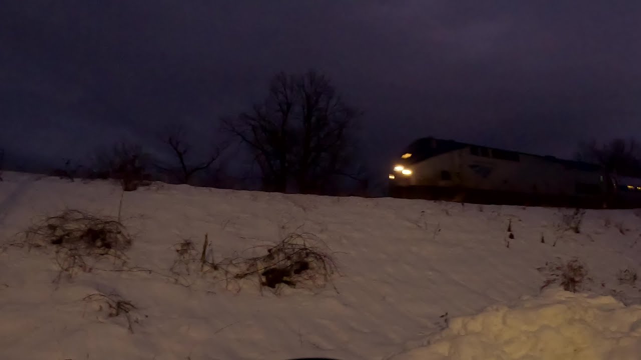 Amtrak 56 The Vermonter Zooms North Through Westminster Vermont - YouTube