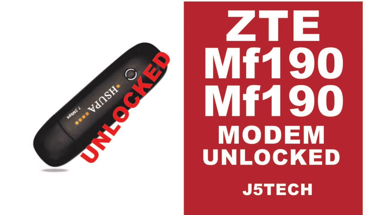 How to Unlock ZTE MF190 B/J/Telma Modem/Router - YouTube