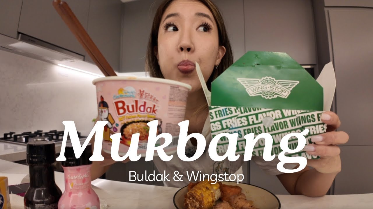 My First Buldak Mukbang | Carbonara Buldak, Wingstop, My Buldak recipe ...