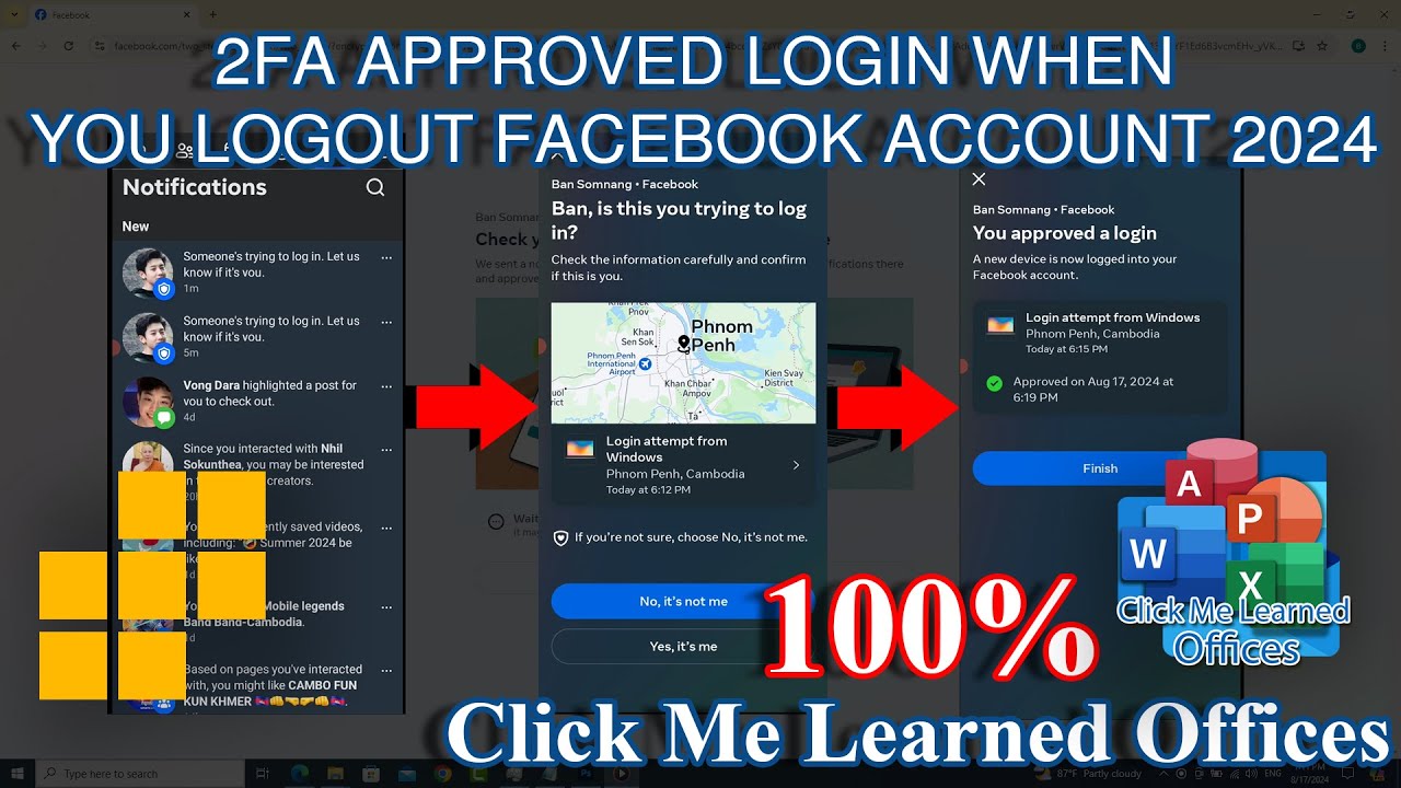 #47-2FA Approved Login when You Logout Facebook Account 2024 ...