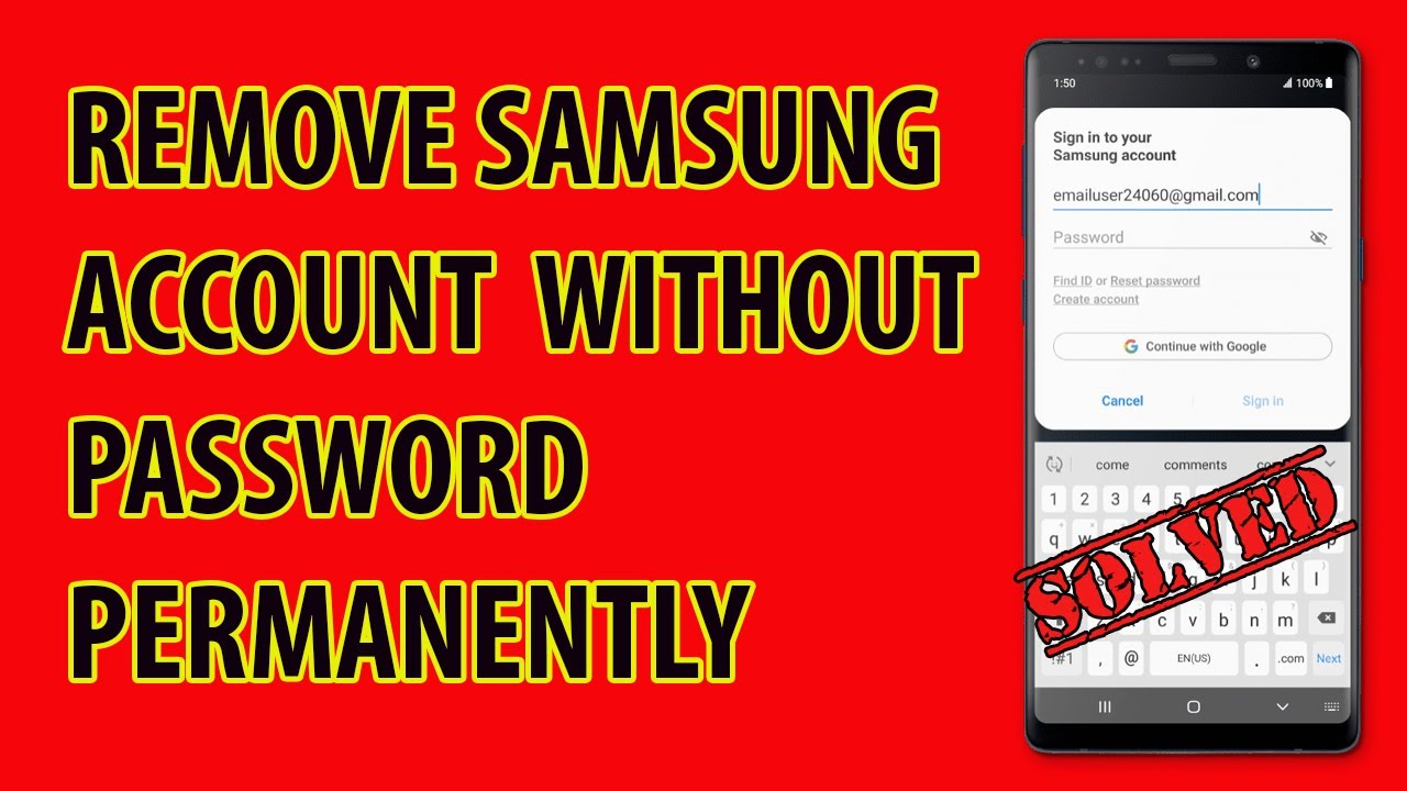 how to remove Samsung account without password from any Samsung phone ...