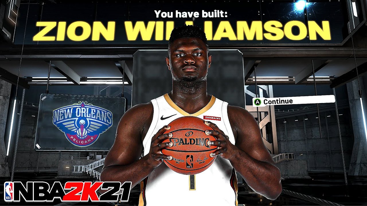 NBA 2K21 ZION WILLIAMSON BUILD - DEMIGOD SLASHING FOUR BUILD - YouTube