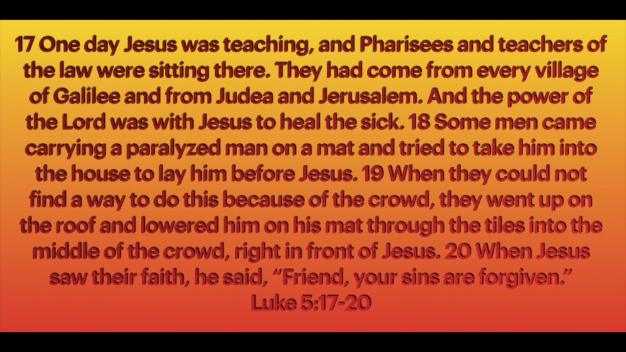 Luke 5 17 20 YouTube