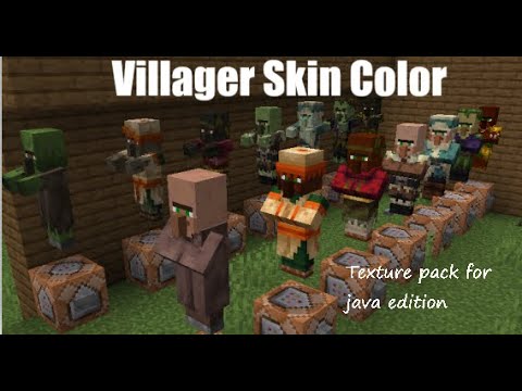 Villager Skin color Texture pack (Java edition) - YouTube