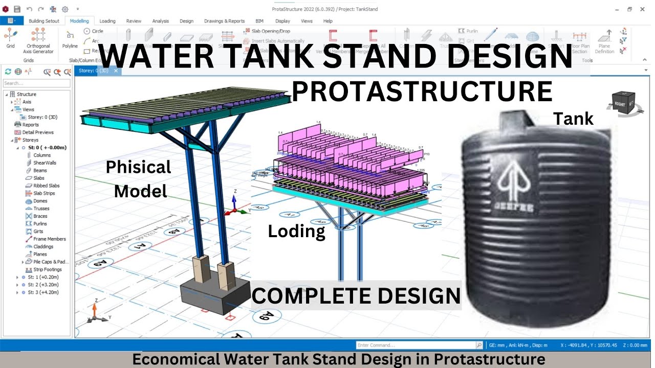 WATER TANK STAND ANALYSIS AND DESIGN IN PROTASTRUCTURE # ...