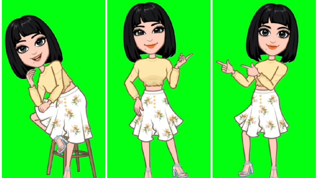 Green screen animated girl 👧| No copyright ( speaking girl ) Part - 1 ...