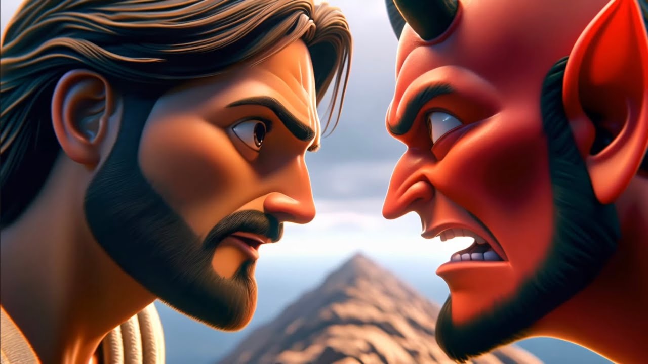 Epic Battle: Jesus vs Satan | Ai Cartoon Animation - YouTube