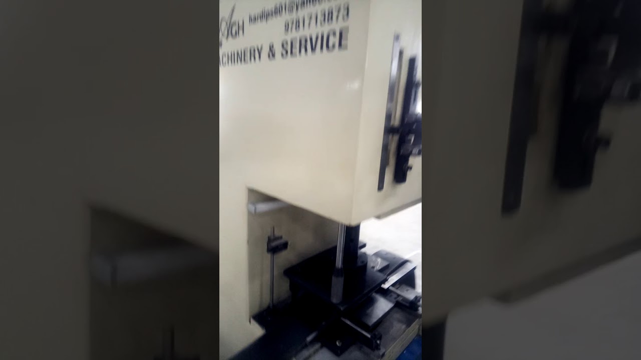 Rubber punching machine with tool - YouTube