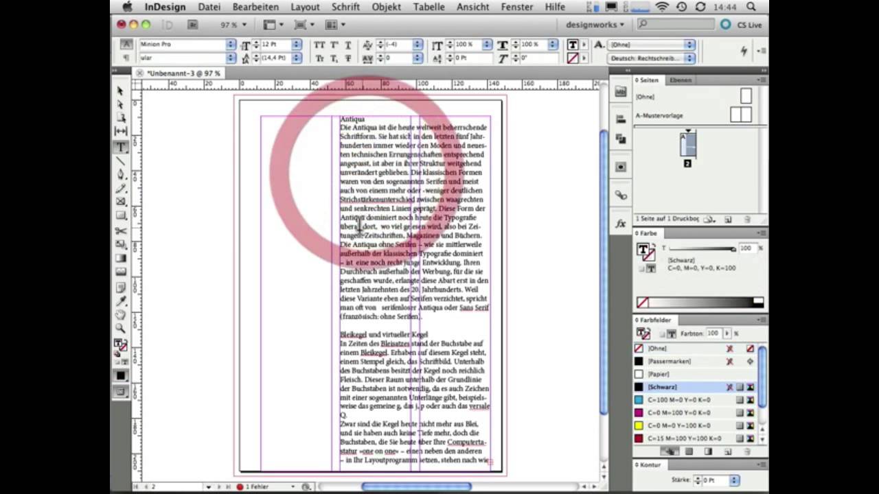 InDesign: Satzspiegel einrichten - YouTube