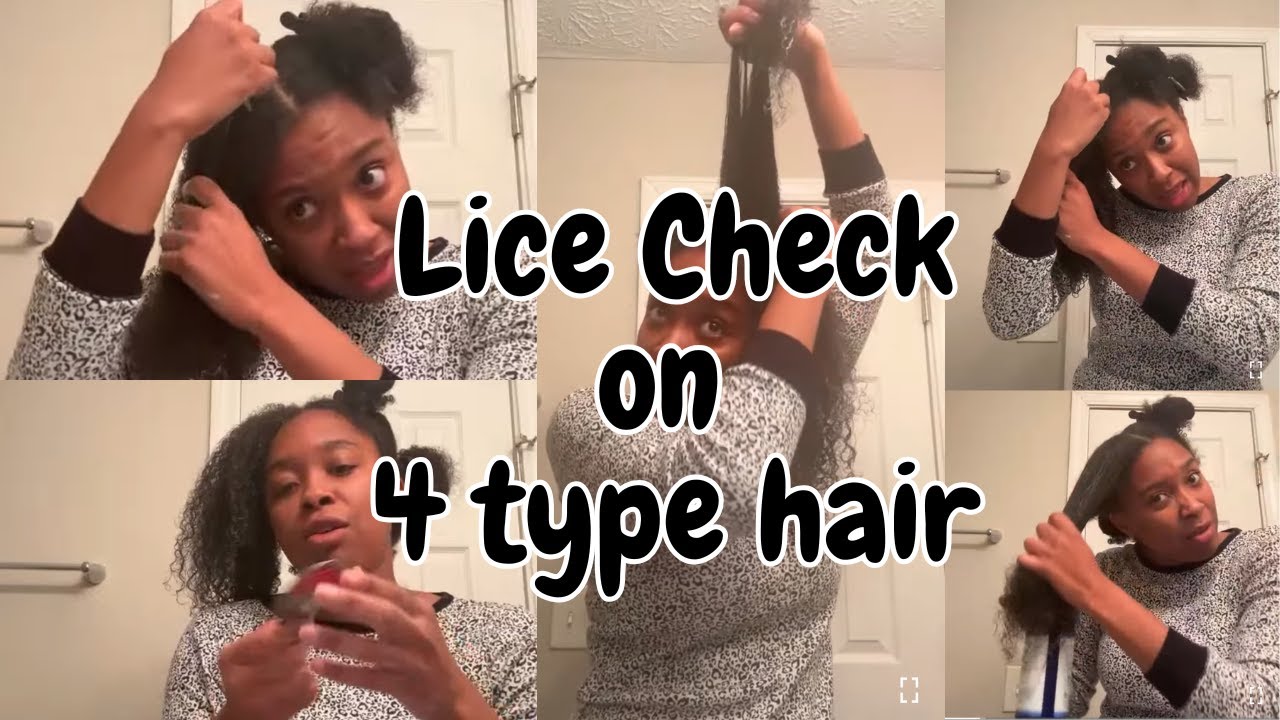 Lice Check on 4 type hair l Self Lice Check l Lice Removal - YouTube