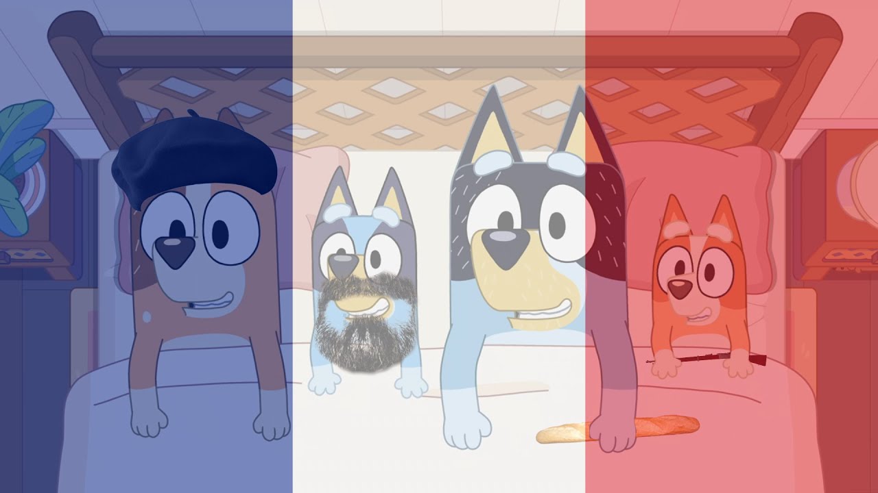 4 in the Bed - Bluey - French. - YouTube
