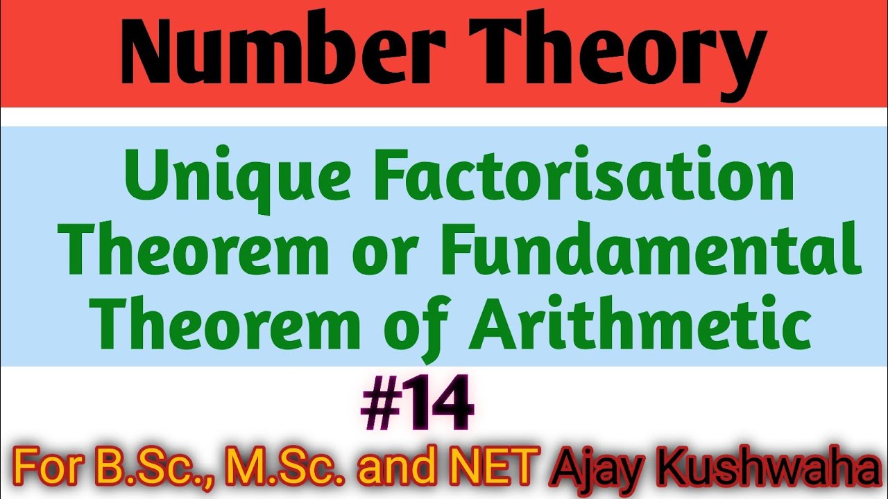 Unique Factorisation Theorem - YouTube