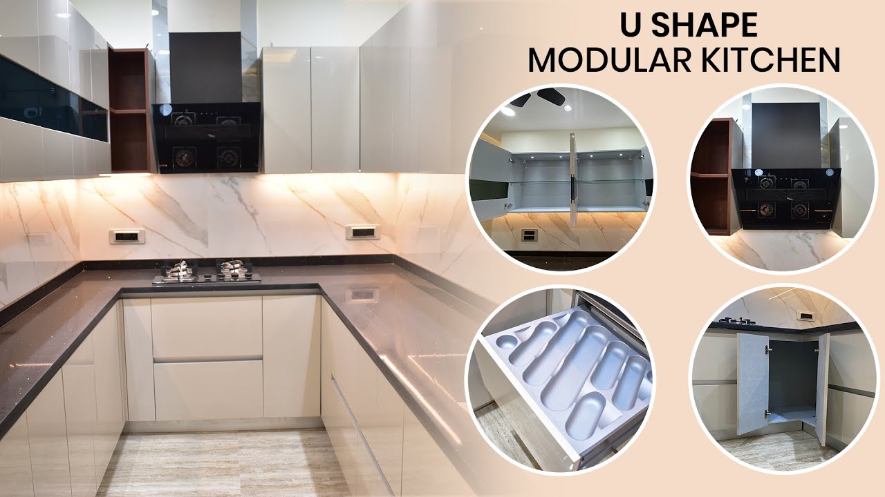 Mystique U shaped kitchen- Morok Design - YouTube