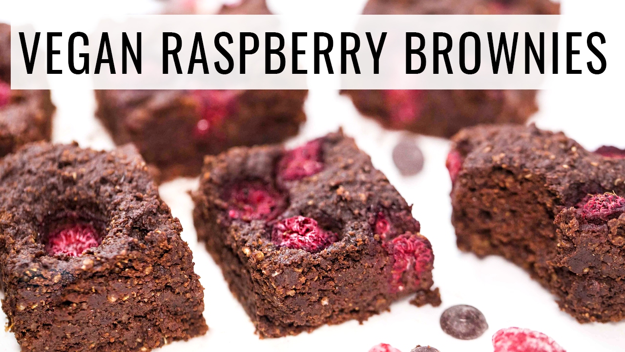 VEGAN RASPBERRY BROWNIES | healthy & gluten-free - YouTube