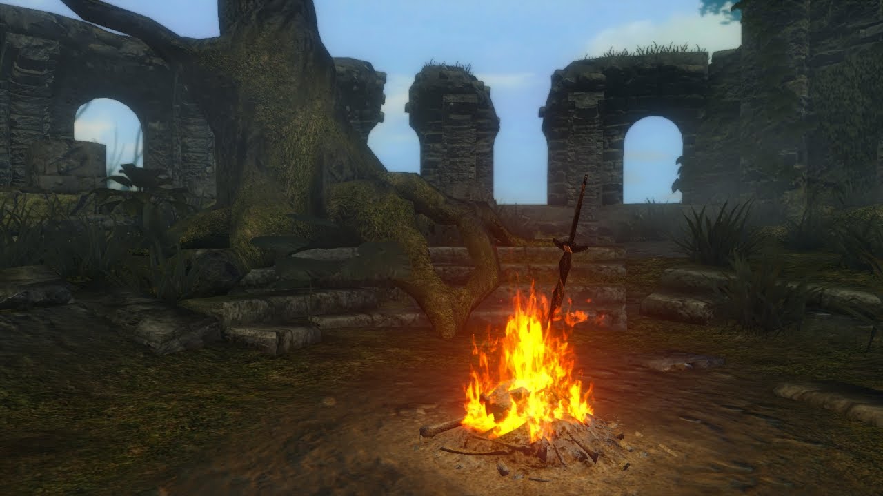 Firelink Shrine Bonfire [Dark Souls] [Gaming Ambience] - YouTube