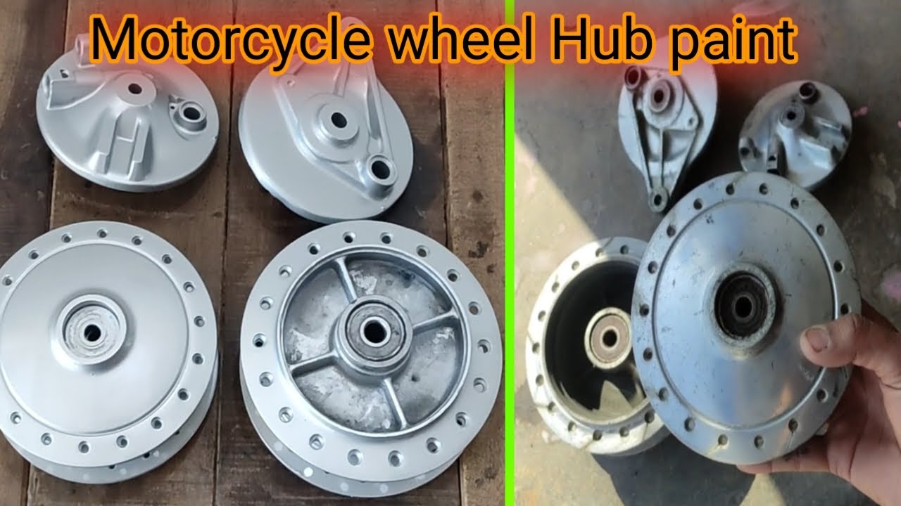 Motorcycle wheel Hub paint HONDA CD70. how to paint bike parts ...