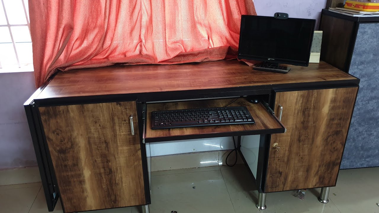 Aluminium computer table - YouTube