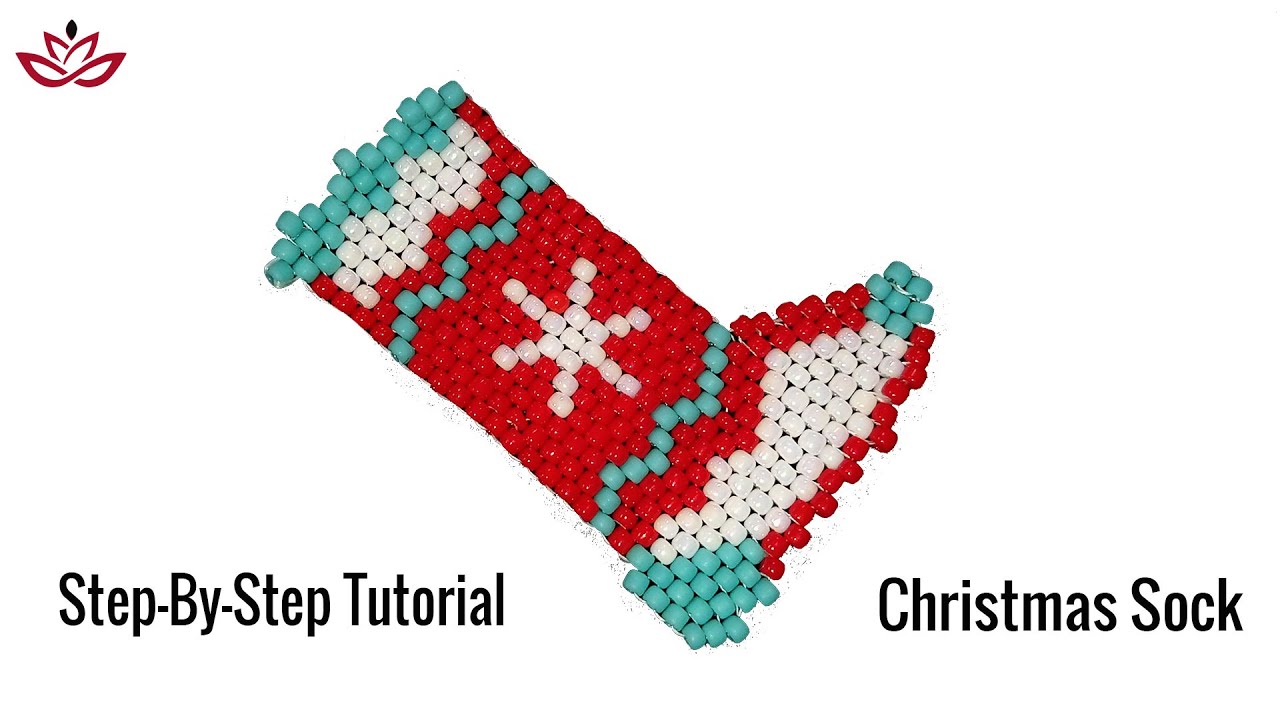Christmas Sock - Brick Stitch Tutorial || Free Pattern #beebeecraft ...