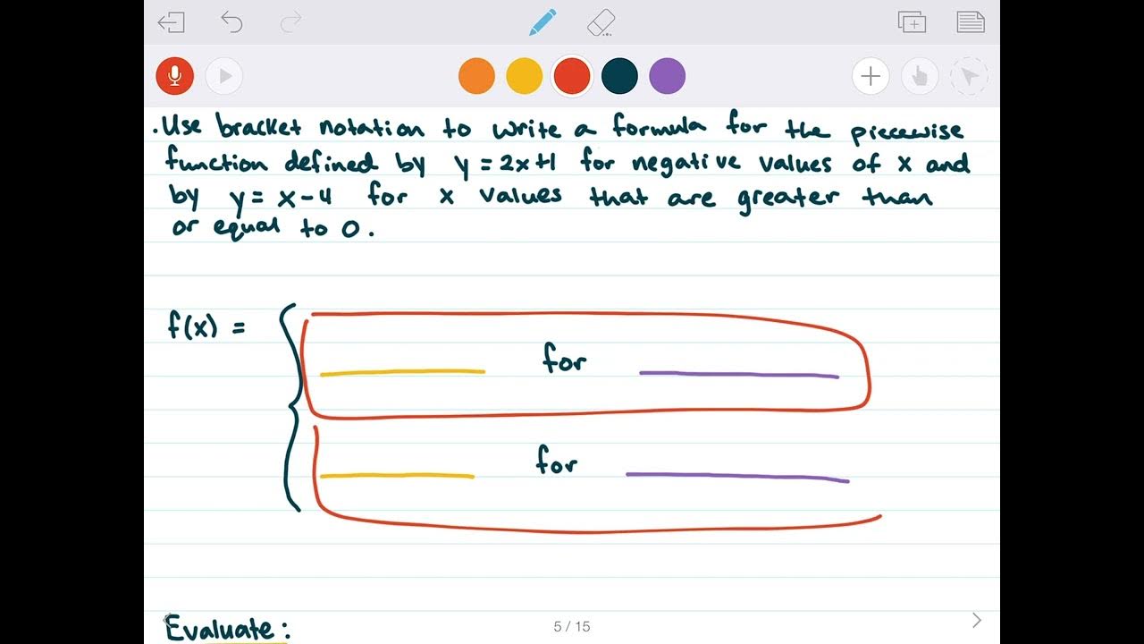 Piecewise Functions (2.3) - YouTube