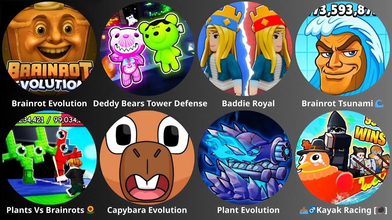 ROBLOX HARD MODE: Brainrot Evolution, Brainrot Tsunami, Plants Vs ...