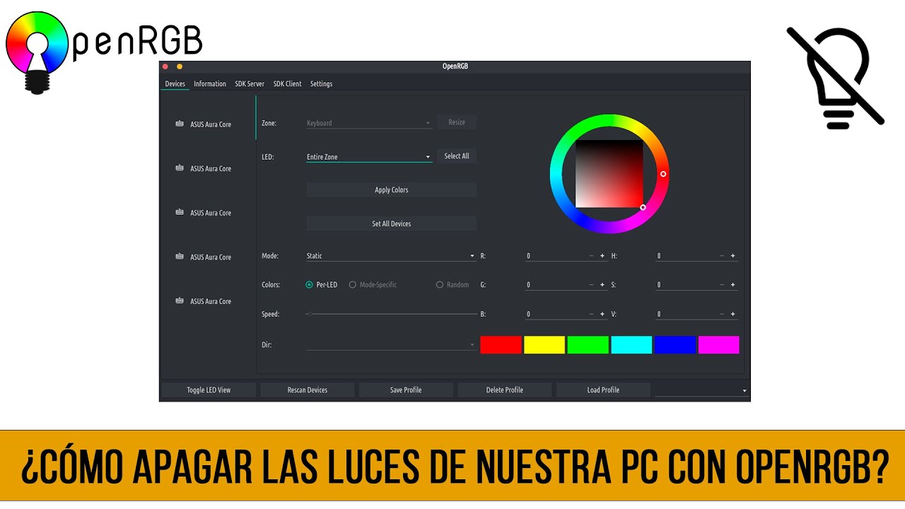👉 ¿Cómo apagar las luces de nuestra PC con OpenRGB? 👇 - YouTube