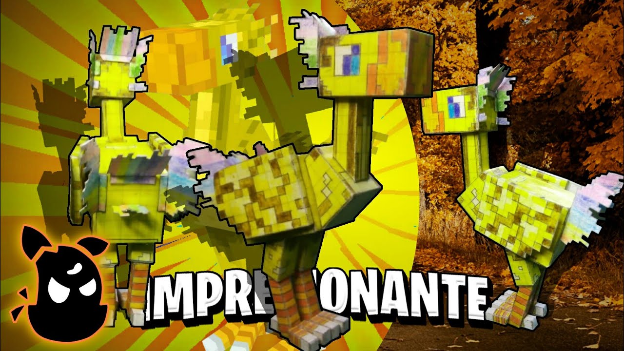 como hacer aún chocobo de Minecraft | papercraft | ️ danielmx ️ - YouTube