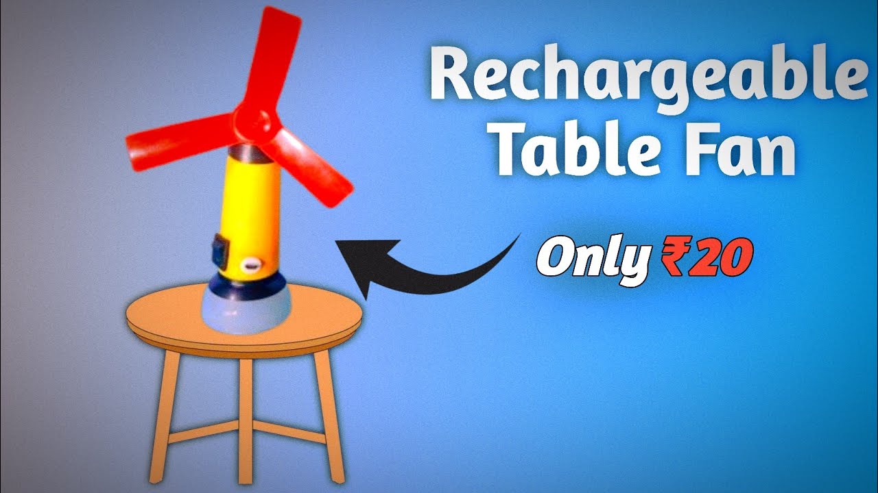 Rechargeable Table Fan Project With DC Motor|| Mini Desktop Fan - YouTube