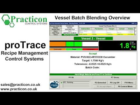 proTrace Recipe Control System Batch Vessel Blending - YouTube