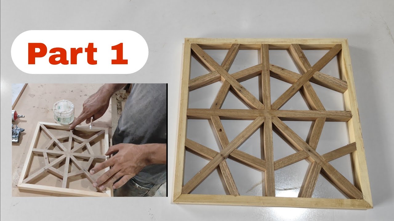 The initial stages of making a traditional wooden lattice | DIY ...