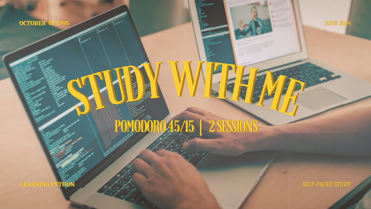 1.75 hours study with me | Pomodoro 45/15/45 | Timer background audio 💻 ...