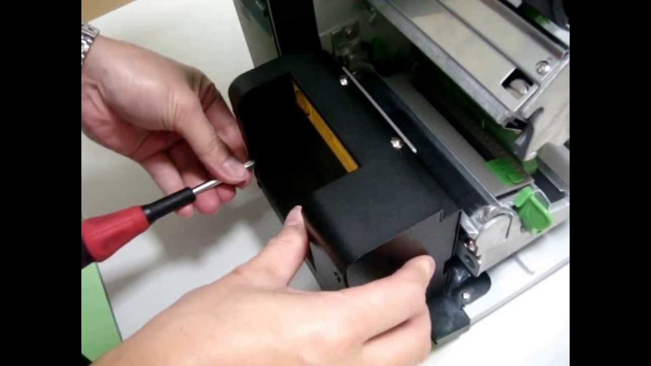 Barcode TSC TTP-2410M_care label cutter - YouTube