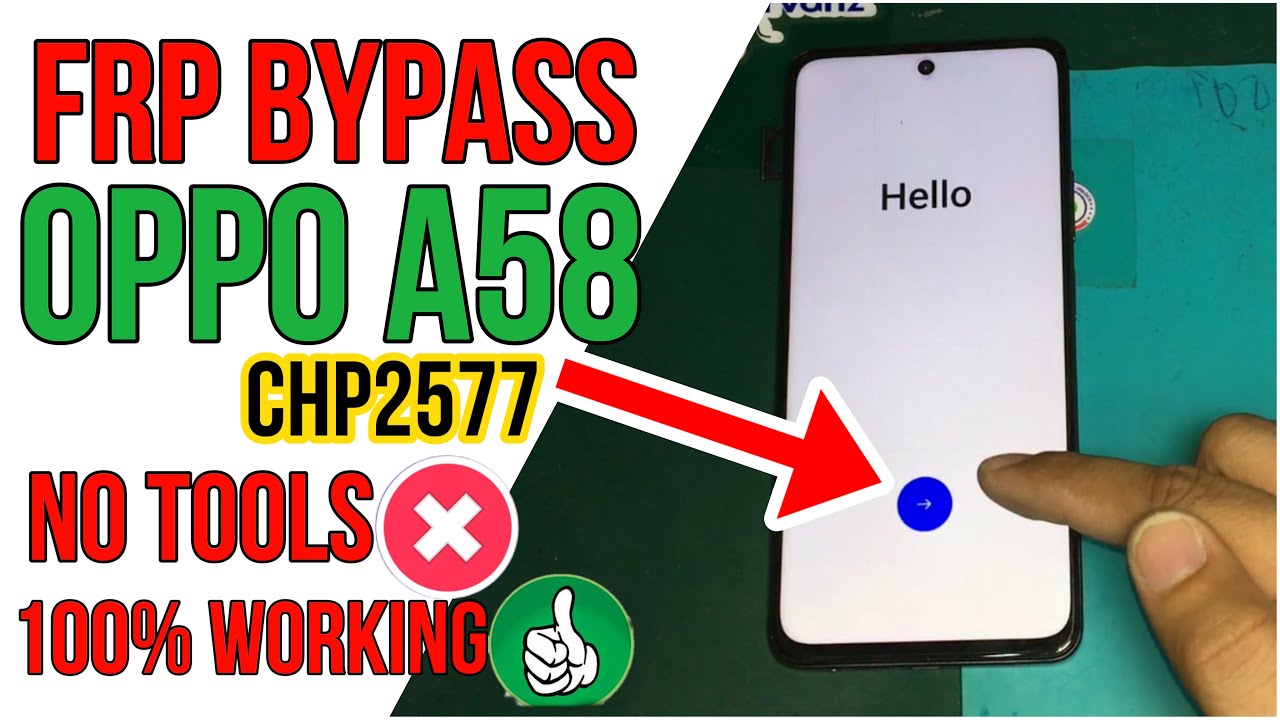 Oppo A58 CPH2577 Frp Bypass without PC Android 13 - YouTube