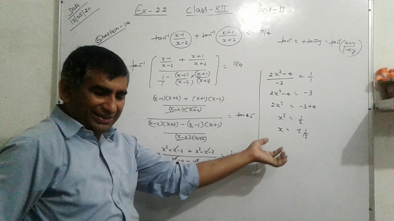 Class 12 Mathematics Chapter 2 (Exercise 2.2) Part 2 - YouTube