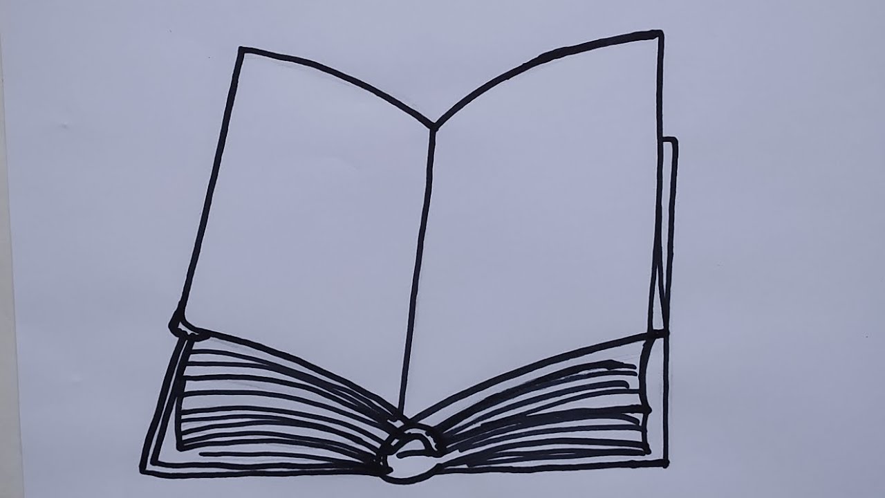 Rəsm - Kitab Necə Çəkilir - How to Draw Book - YouTube