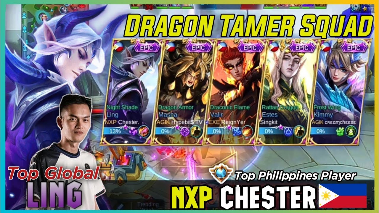 5 Dragon Tamer Epic Skin Squad, ft. NXP Chester Ling Night Shade | Top ...