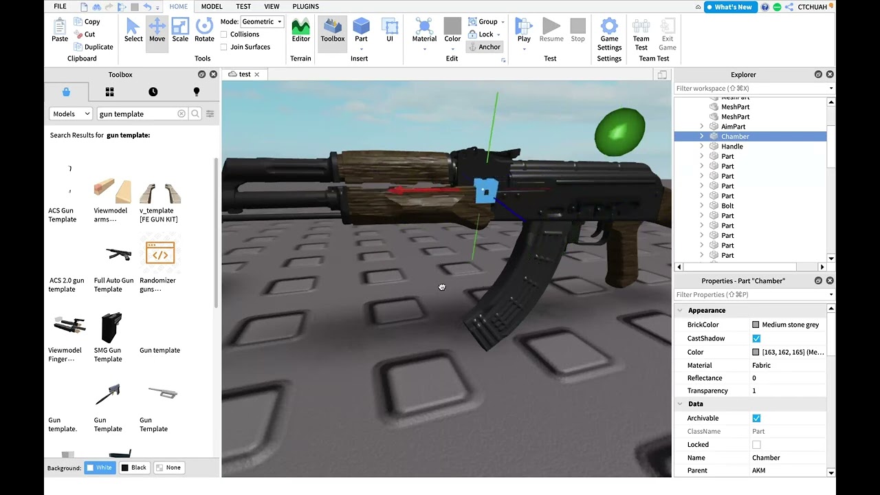 How to make a acs gun in roblox working (but gun bug) - YouTube