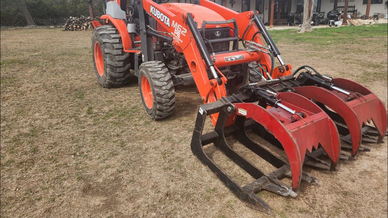 Kubota M62 Tractor Grapple Repair - YouTube
