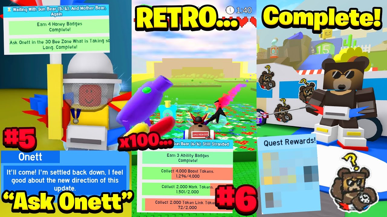 LAST SUN BEAR QUEST IS CRAZY +ALL REWARDS! Sun Bear COMPLETE 6/6 (Bee ...