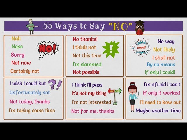 Different Ways To Say No