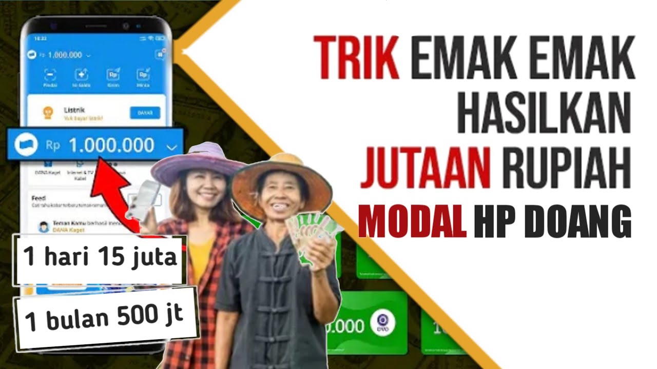 KERJA ONLINE MODAL HP DOANG GAJIAN JUTAAN!! - cara hasilkan jutaan ...