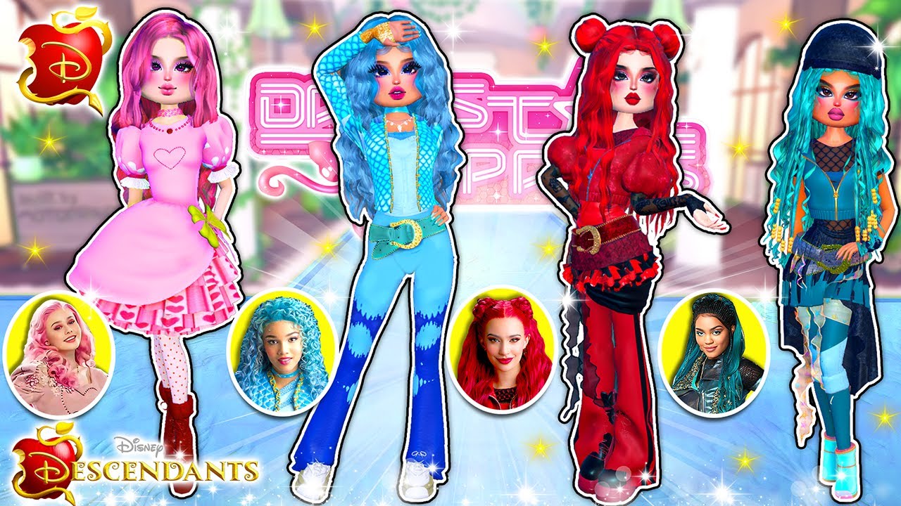Buying DESCENDANTS CHARACTER Themes in DRESS to IMPRESS | Roblox Pretty ...