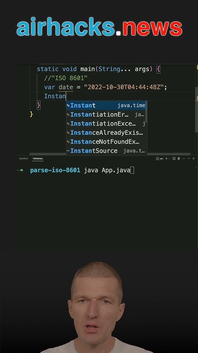 How To Parse An ISO 8601 Date #java #shorts #coding #airhacks - YouTube