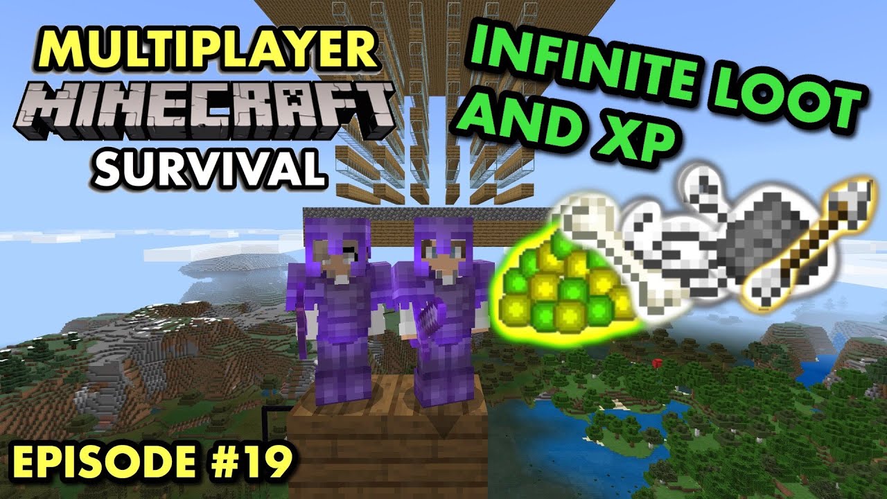 MAKING A MOB AND XP FARM in Multiplayer Minecraft Survival (Ep. 19 ...