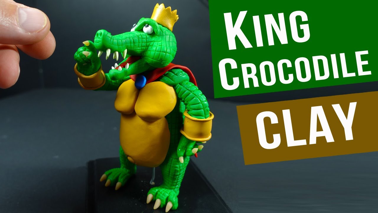 How to make a crocodile King K. Rool out of clay - Tutorial - YouTube