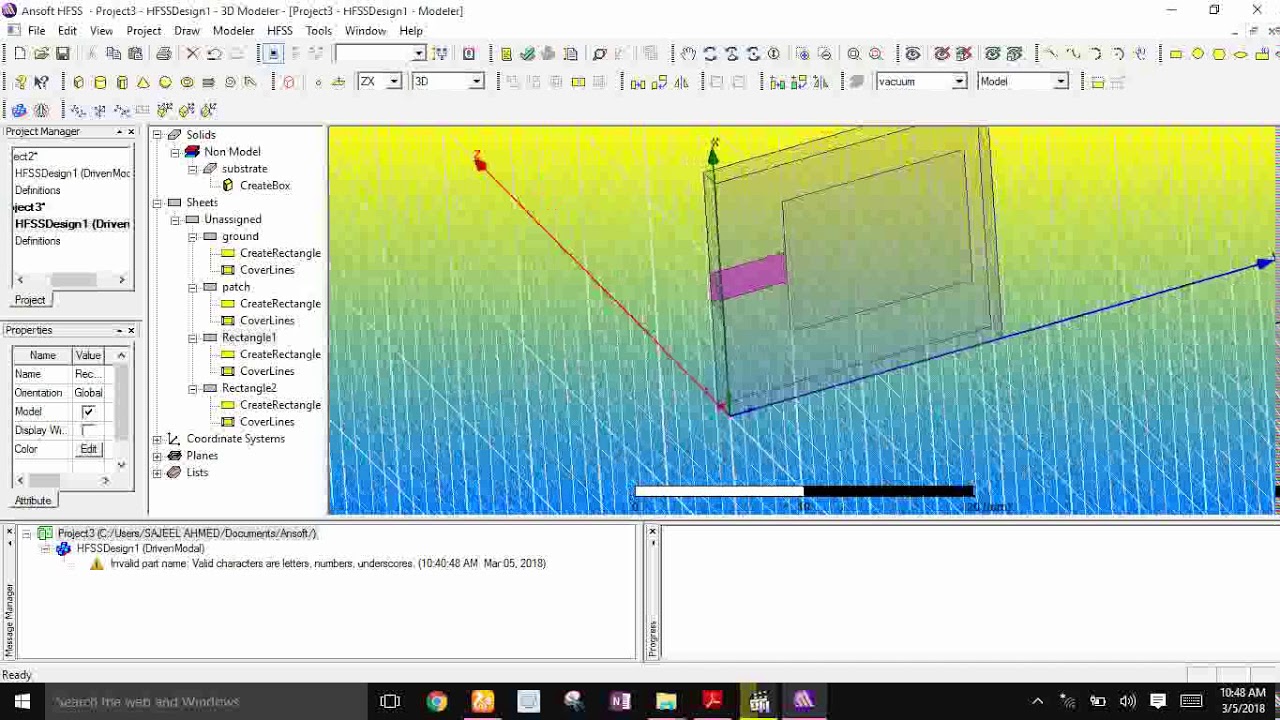 MICROSTRIP patch ANTENNA in HFSS - YouTube